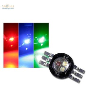 5 x Highpower LED Chip 3W RGB, rot grün blau, Fullcolor Power ...