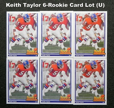 Keith Traylor 6-Rookie Card Lot 1991 Upper Deck Factory Cards #618 ...