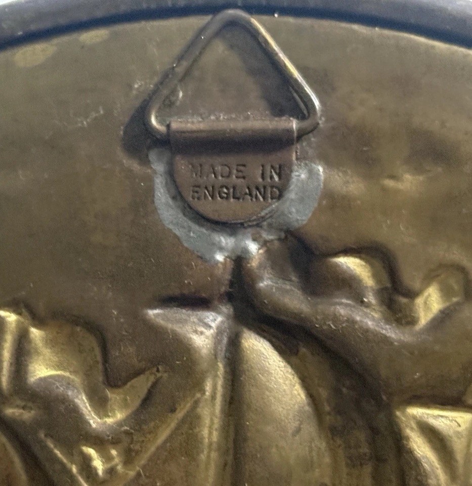 Vintage Embossed Brass Wall Plaques Plates Peerage of England Sailing ...