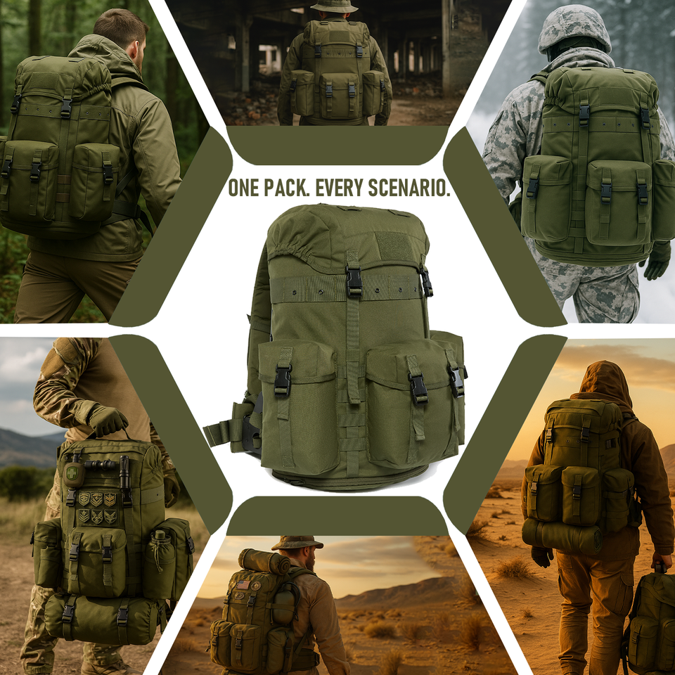 Military ALICE Pack 1973 OD Tactical Rucksack with External Frame Army ...