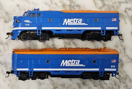 Athearn HO Metra Chicago Commuter Rail Custom Painted F7A/B Diesel ...