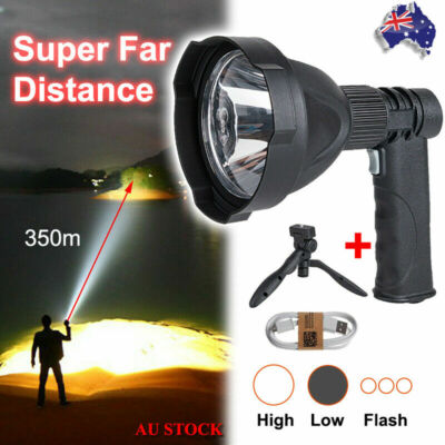 LED Handheld Spotlight Rechargeable Hunting Camping Flashlight Spot ...