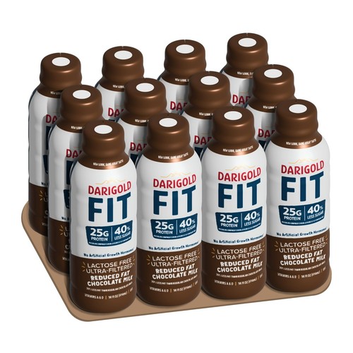 Darigold FIT High Protein Chocolate 🍫 Shelf Stable Milk, 14 oz, 12 pack ...