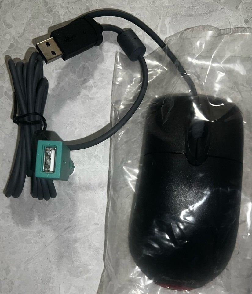 Microsoft Wheel Mouse Optical USB X802382-003 1.1A + USB To PS/2 ...