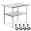 Stainless Steel 24" x 36" NSF Commercial Kitchen Work Food Prep Table w ...