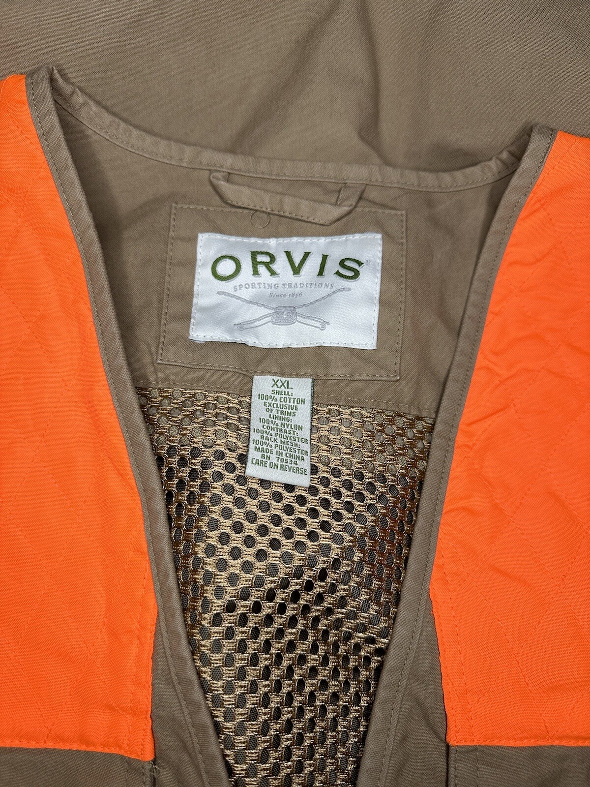 Orvis Vest Mens Size 2XL Outdoor Hunting Hi-Viz Quilt Heavyweight Pocket Zip | eBay
