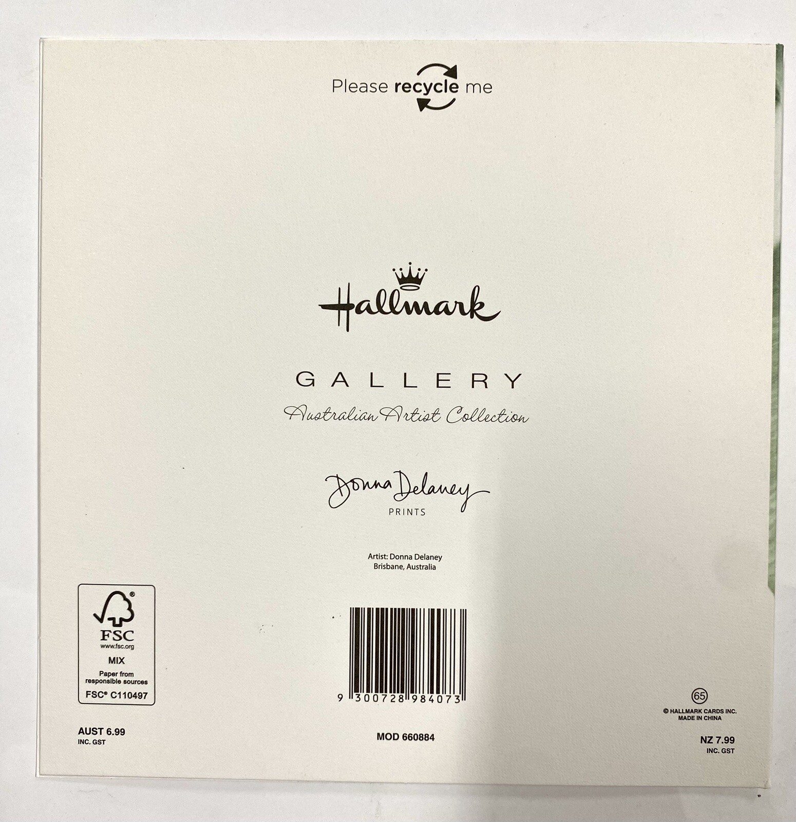 Hallmark Gallery Greeting Card Unique Artist Collection For Your Own ...