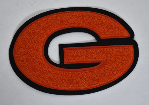 Letterman Jacket Neff Co Varsity Patch Letter G Orange & Black 7-11/16 ...