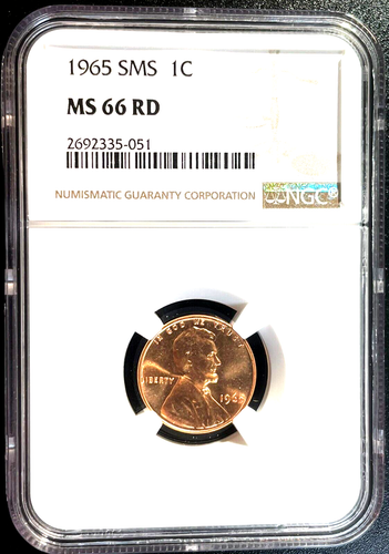 1965 SMS 1C NGC MS66 RD LINCOLN MEMORIAL CENT SPECIAL MINT SET ...