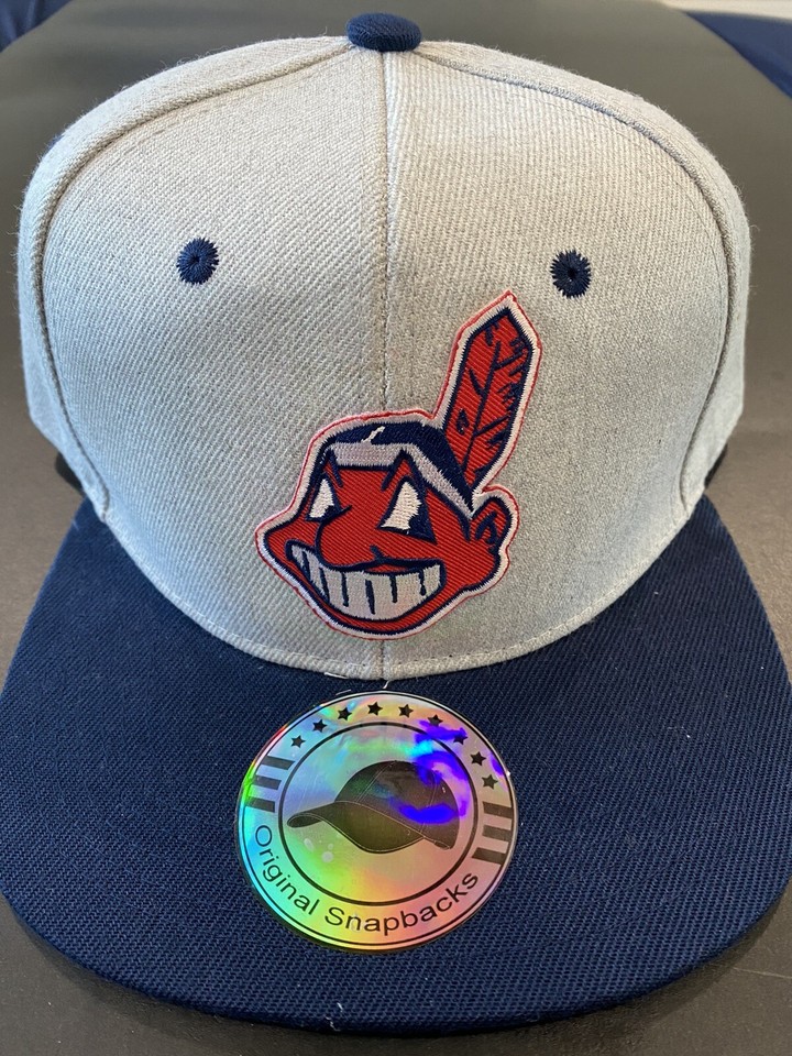 OLD CLASSIC THROWBACK VINTAGE CHIEF WAHOO LOGO INDIANS SNAPBACK CAP HAT ...