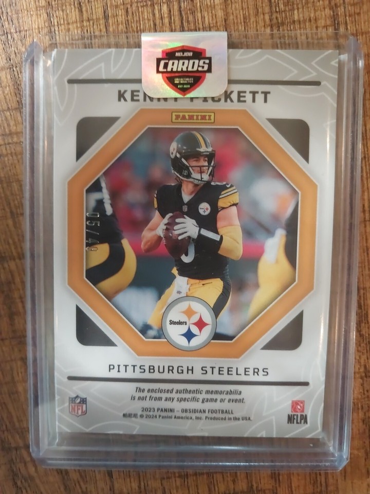 2023 Obsidian Kenny Pickett Unbreakable Patch /49 Pittsburgh Steelers ...