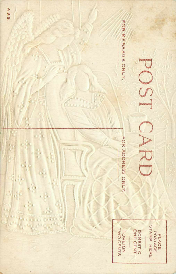 Postcard Religious 10 Commandments Deliver Us From Evil Embossed C ...