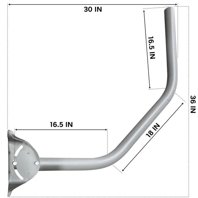 SatelliteSale Under Eave Mount 2" O.D. Heavy Duty Mounting Mast | eBay