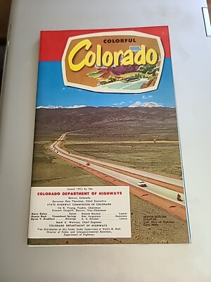 1952 COLORFUL COLORADO Full Color Illustrated Official State Dept ...