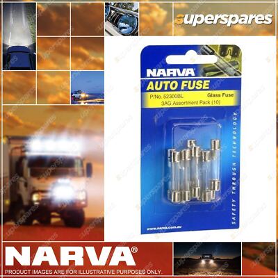 Narva Brand Auto Fuse Glass 3Ag 15Amp 52315BL - Blister Pack of 5pcs ...