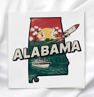 Alabama Fabric Panel for Quilting Crafting Sewing Travel State Quilt ...