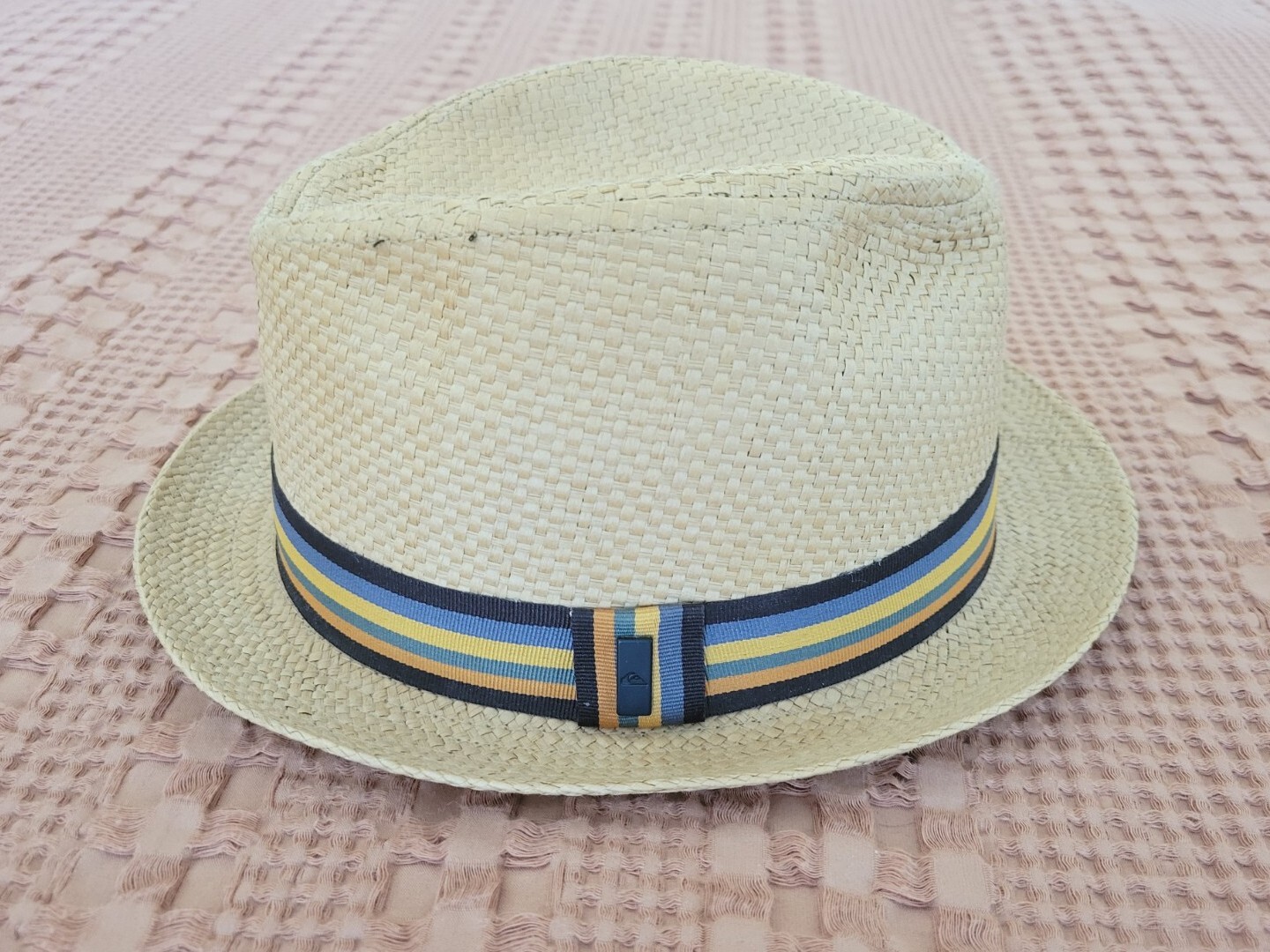 Quiksilver Khaki Wicker Straw Fedora Hat Adult One Size Unisex | eBay