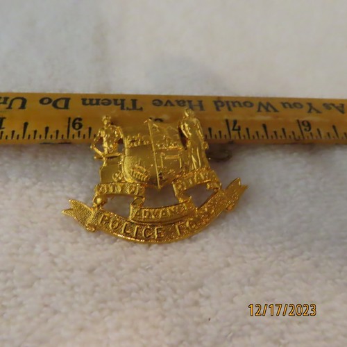 Vintage City Of Ottawa Advanced Police Force Brass Hat Badge | eBay