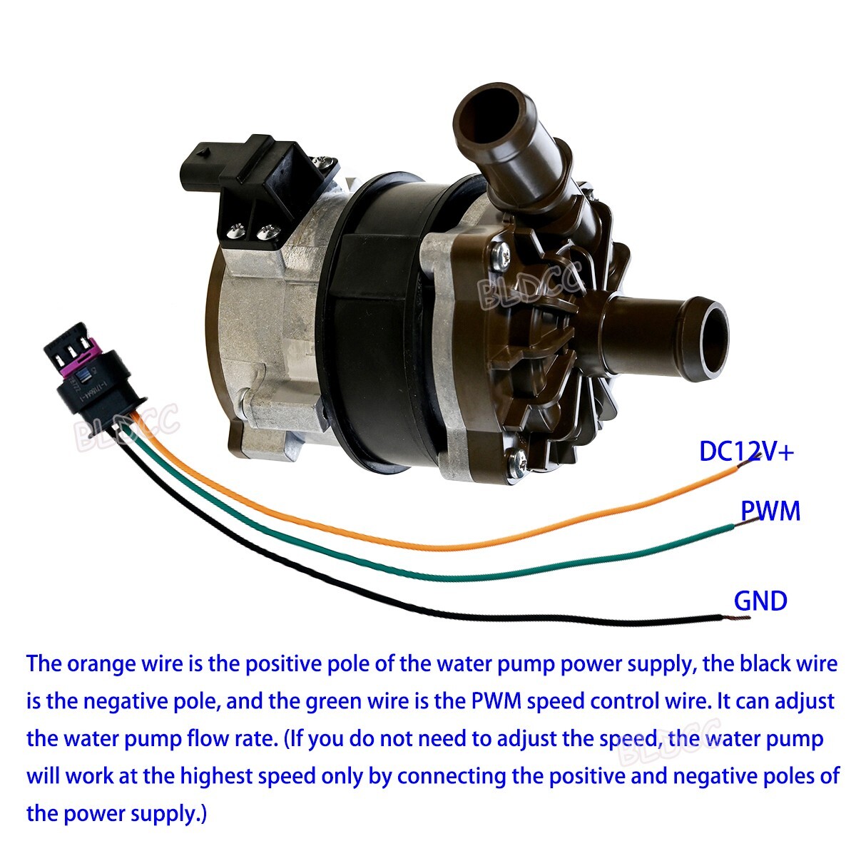 DC 12V 100W Brushless Electric Auxiliary Water Pump Large-flow ...