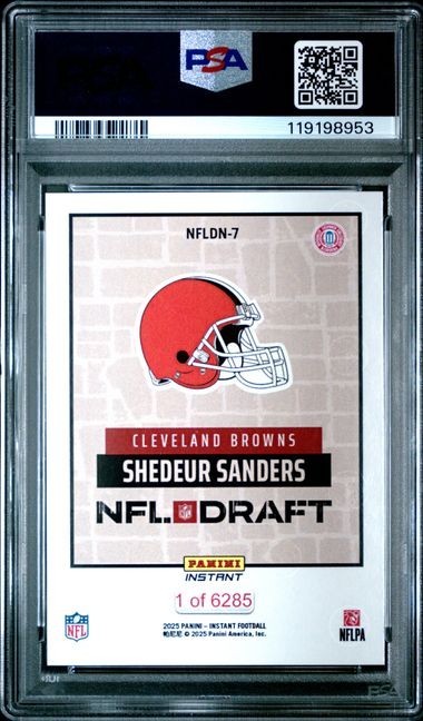 2025 Panini Instant #NFLDN7 Shedeur Sanders NFL Draft Night Rookie RC ...
