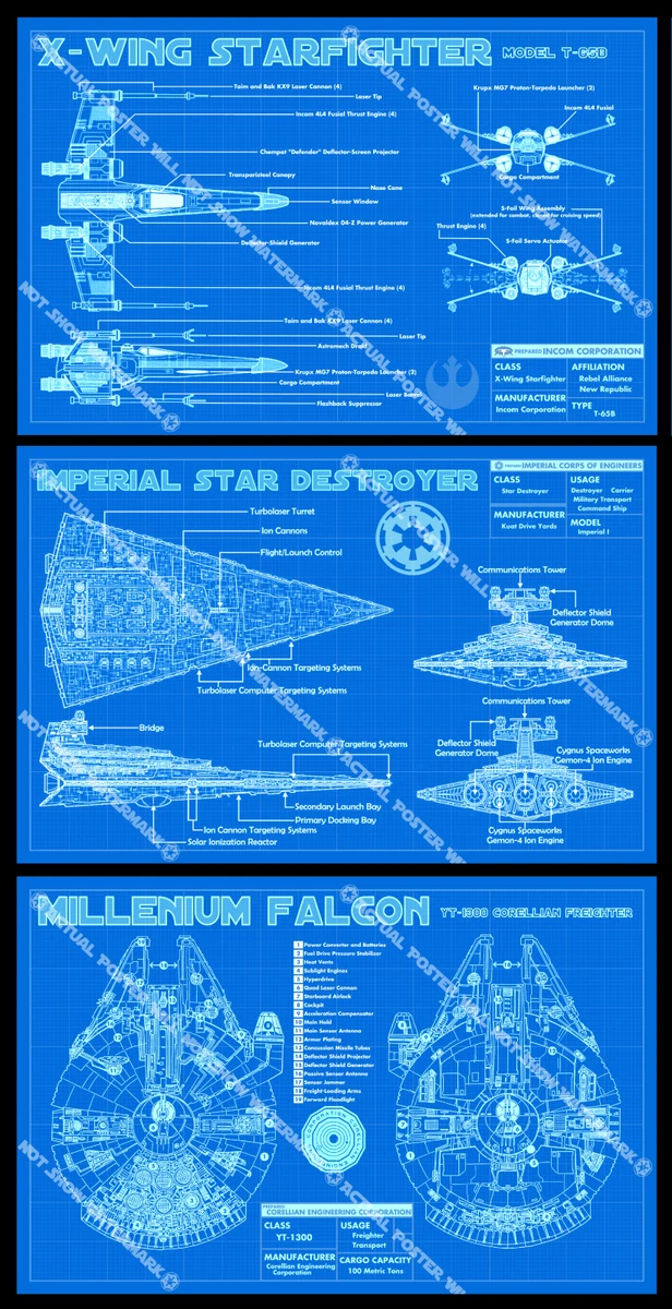 Free Printable Star Wars Blueprints