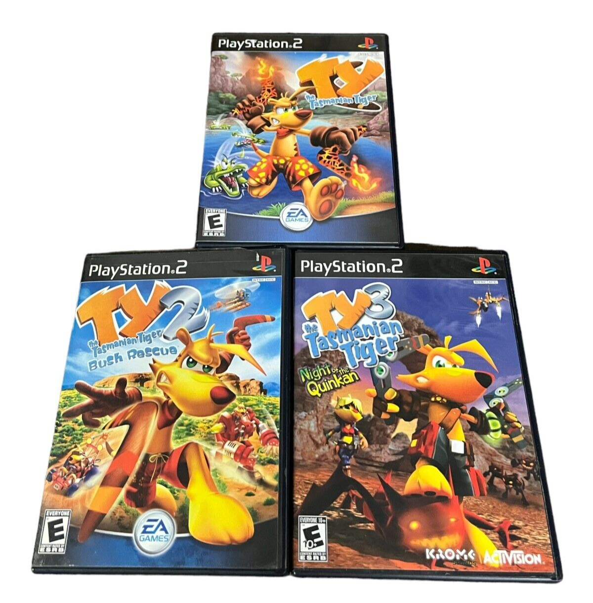 Sony PlayStation 2 PS2 CIB Ty The Tasmanian Tiger 1 2 3 Trilogy Bundle ...