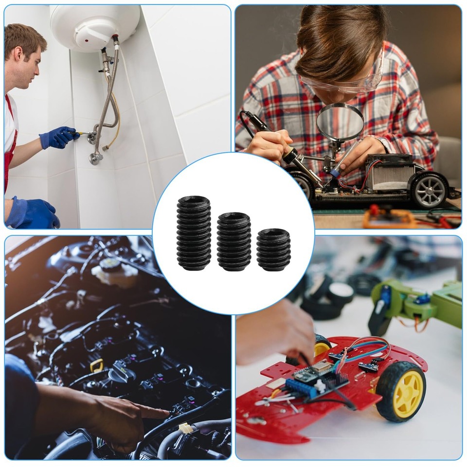 450 Pcs Set Screw Assortment Kit, Allen Head Hex Socket Grub Head Screw ...