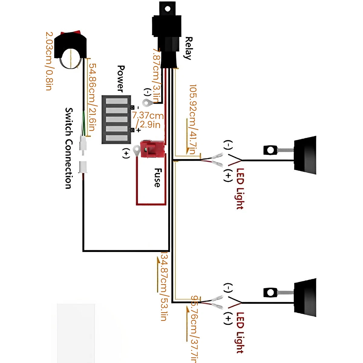 Led Light Bar Wiring Diagram With Switch | Shelly Lighting
