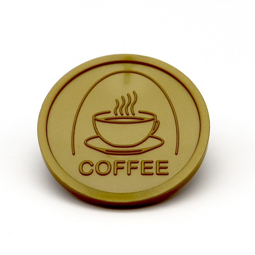 100 Gold Drink Tokens With Coffee Cup Embossed Festival Event Food ...