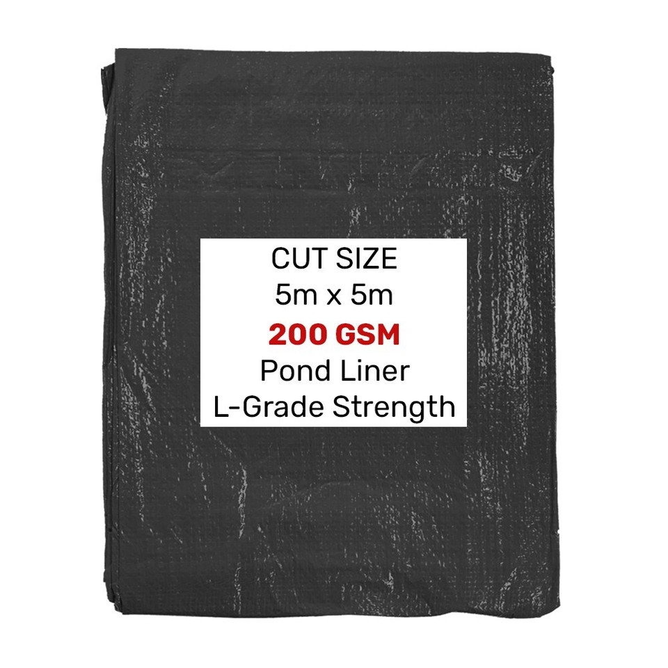 5m x 5m Garden Pond Liner Thick Flexible & Heavy Duty Large Square Koi ...