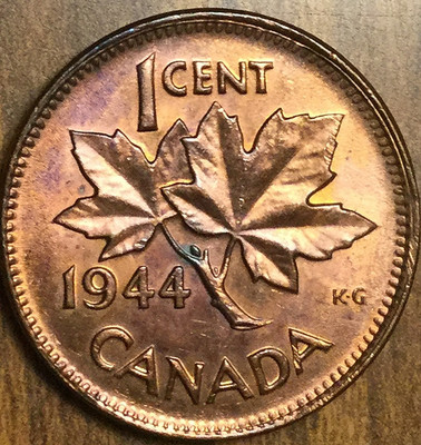 1944 CANADA SMALL ONE CENT PENNY COIN | eBay