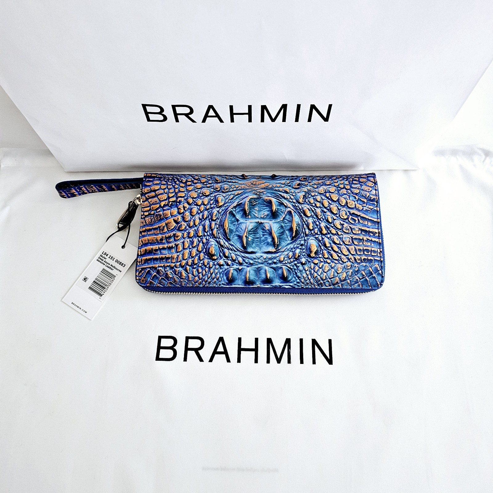 BRAHMIN DEEP AZURE MELBOURNE SKYLER/CLUTCH #HARD TO FIND # | eBay