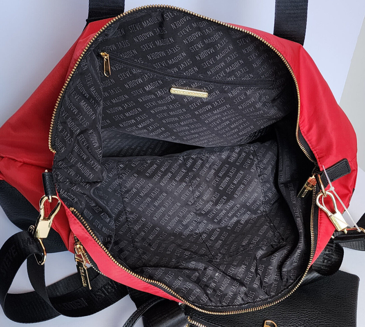 popular stores NEW Steve Madden Gym Red Duffel Bag+ Bottle Unisex