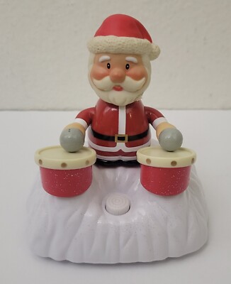 Battery Operated Drumming Santa Claus Works Great 5 x 4.25" | eBay