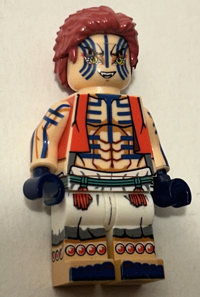 2 inch Custom Lego Demon Slayer Akaza Minifigure In Good Condition! | eBay