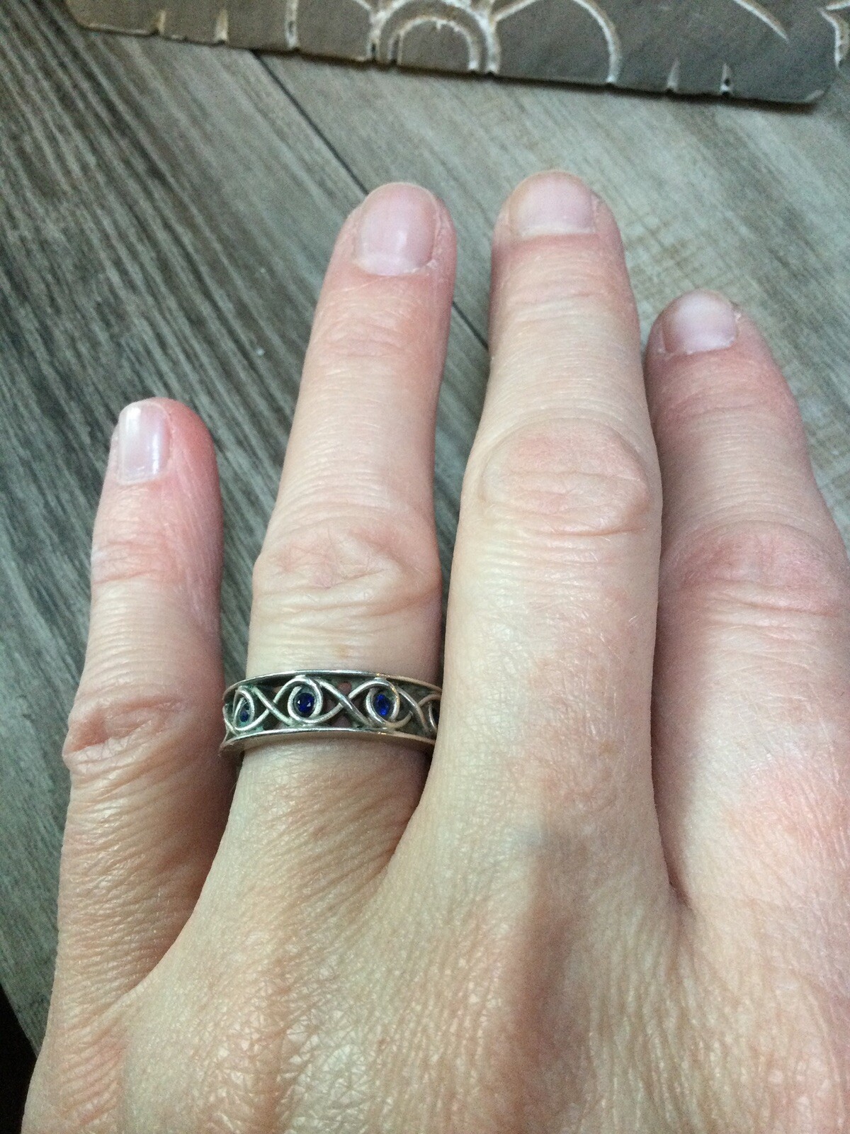 sterling silver sapphire ring size 8 | eBay