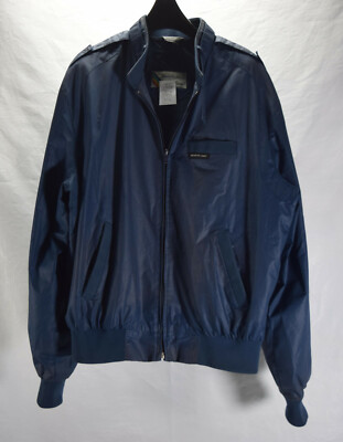 Members Only Mens Classic Racer jacket Blue Large | eBay