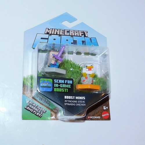 NEW Minecraft Mini Figure 2 Pack Attacking Steve Spawning Chicken 8 Bit ...
