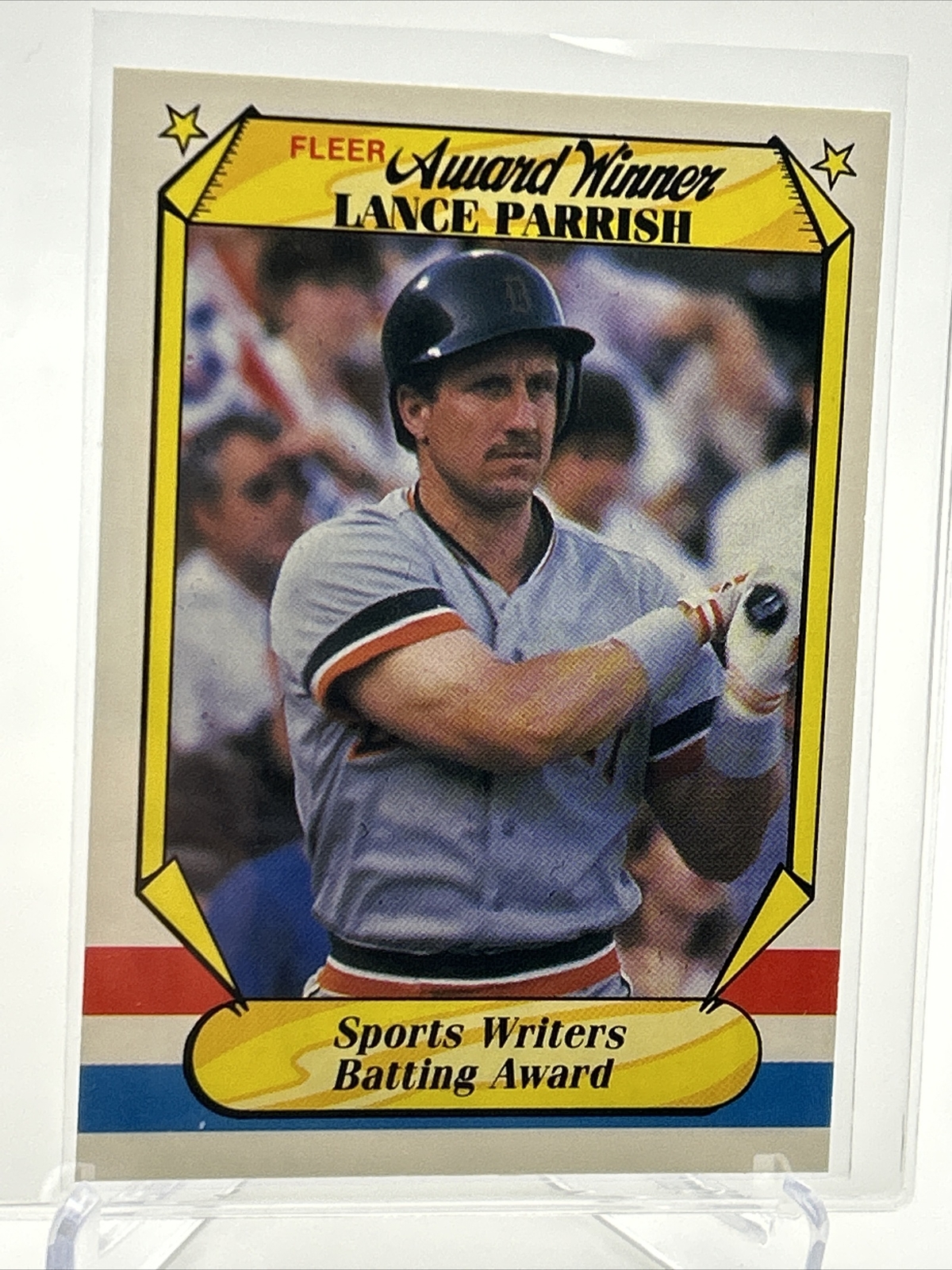 1987 Fleer Award Winner Lance Parrish Baseball Card #28 Mint FREE ...