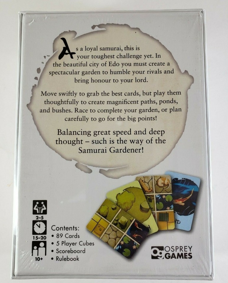 Samurai Gardener: The Game of Bush-Edo Board Game NEW SEALED | eBay