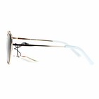 Designer Fashion Sunglasses Womens Metal Retro Half Round Frame UV 400 ...
