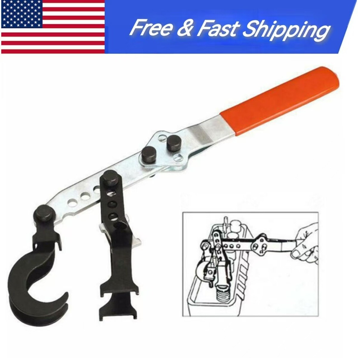 Engine Valve Tool Set Valve Spring Compressor Tool Kit - 4 Adapter ...