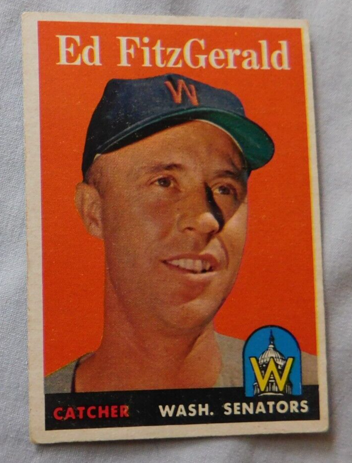 1958 Topps #236 Ed Fitzgerald Washington Senators Baseball Card Ex | eBay