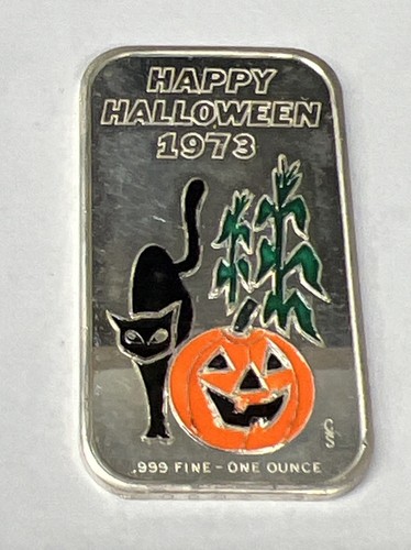 Happy Halloween A Ceeco Bar Colorized Vintage 1 Troy Oz .999 Fine ...