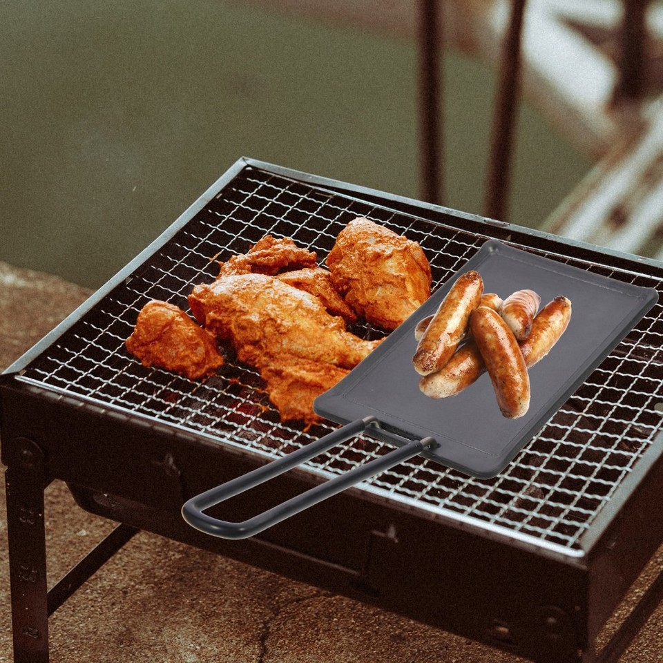 Compact Steak Grill Pan Outdoor Cookware Barbecue Frying Non-stick ...