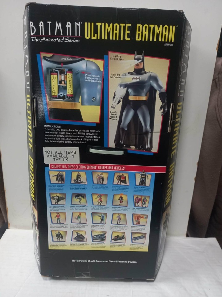 Kenner ULTIMATE BATMAN 15" Figure Animated Series LIGHT-UP Battery Op ...