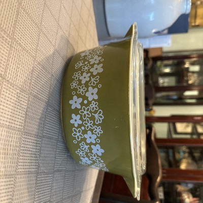PYREX CRAZY DAISY SPRING BLOSSOM 475-B CASSEROLE & 475-C LID 2 1/2 Qt ...