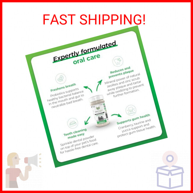 VetriScience Perio Support Cat & Dog Teeth Cleaning Dental Powder, 4 ...