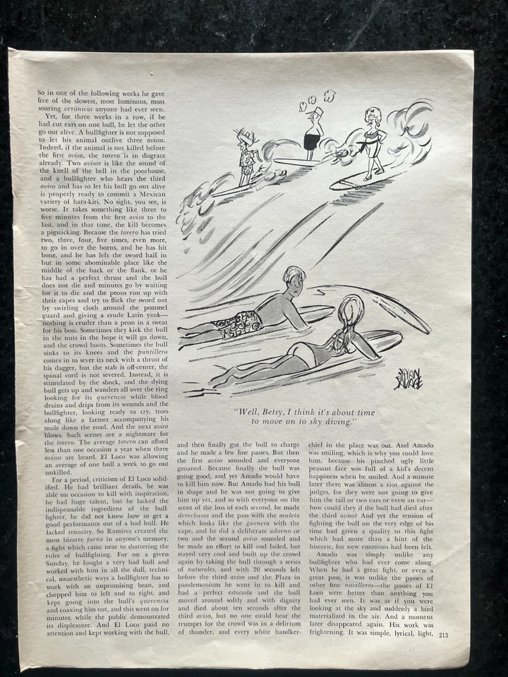 1967 Playboy Cartoon Brian Savage Old Surfing About Time Move On To Sky ...