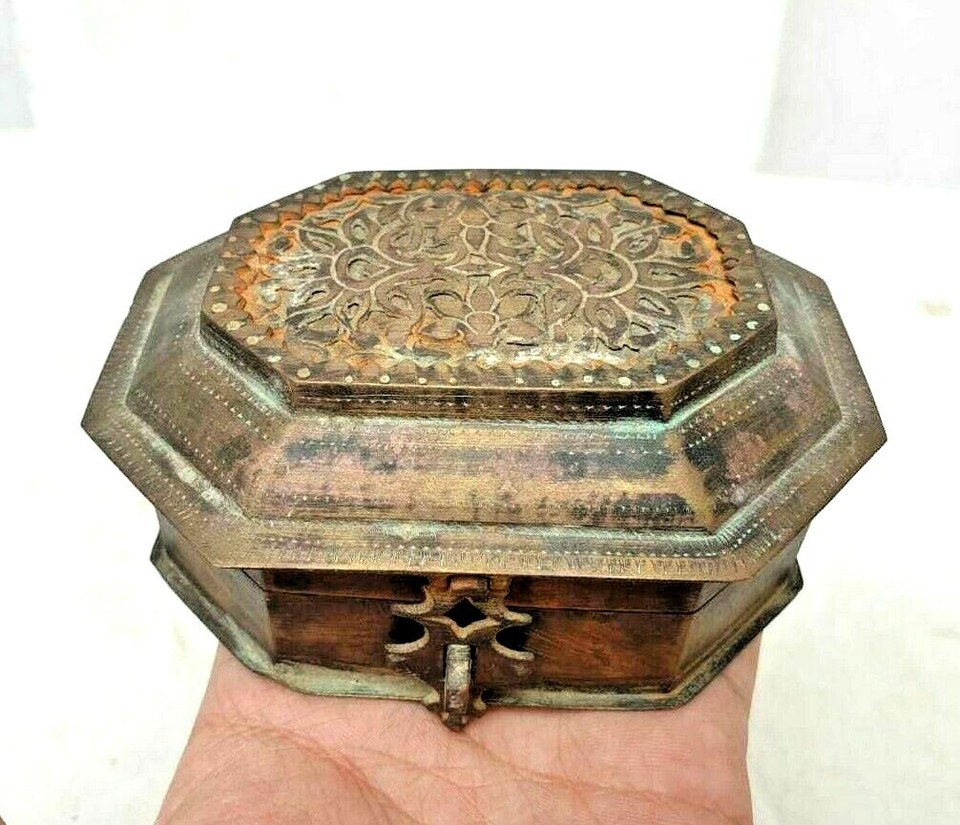 Rare 1900's Old Vintage Antique Brass Fine Engraved Unique Beautiful ...